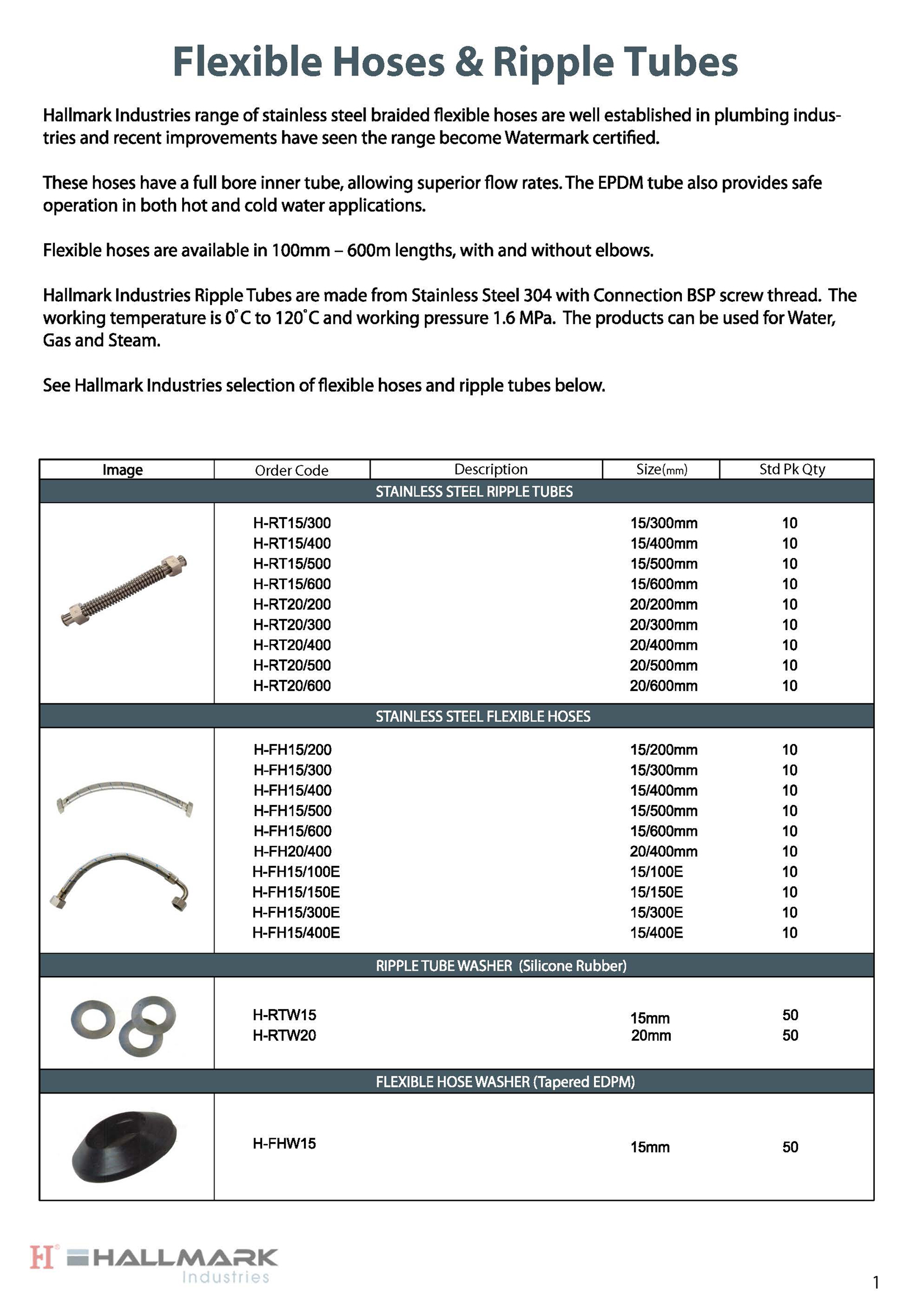 Flexible Hoses & Ripple Tubes – Hallmarkindustries